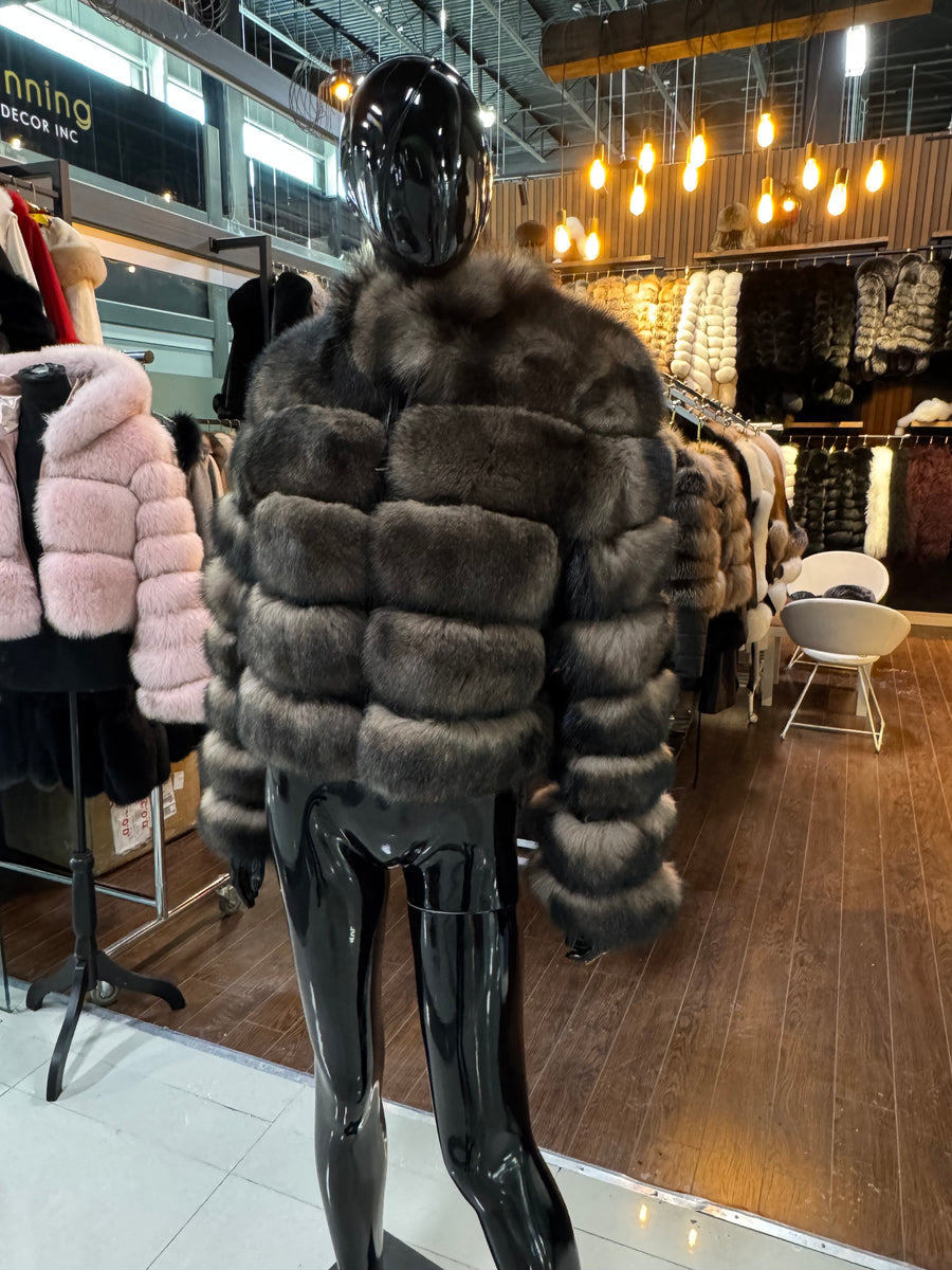 Sable Color Fox Fur Jacket – Elisa Fur